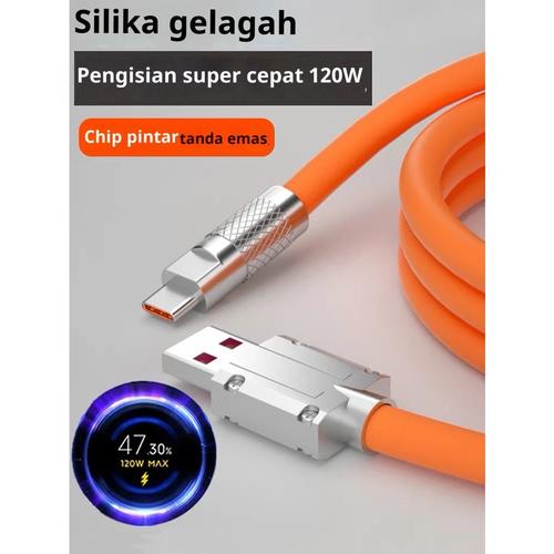 Jual Kabel Charger 120W 6A Cas Fast Charging Super Usb Micro Type C ...