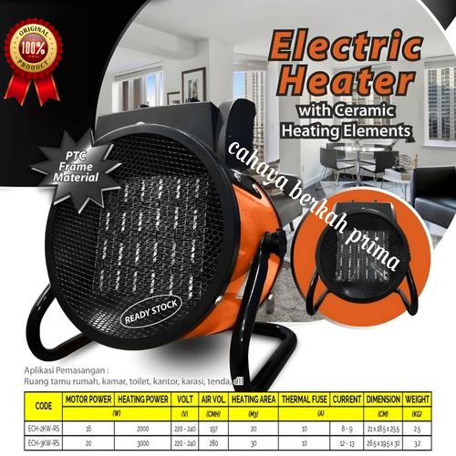 Jual Electric heater Fan Portable Air Heater Pemanas Ruangan 3KW 220V ...