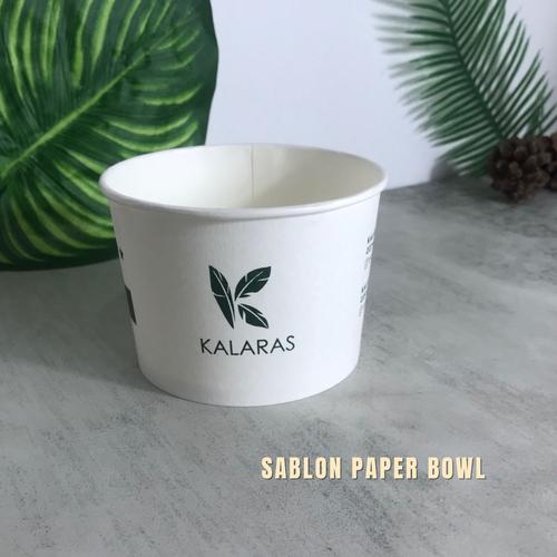 Jual Sablon Custom Paper Bowl 500 ml Sablon Rice Bowl 1 Warna Sablon ...