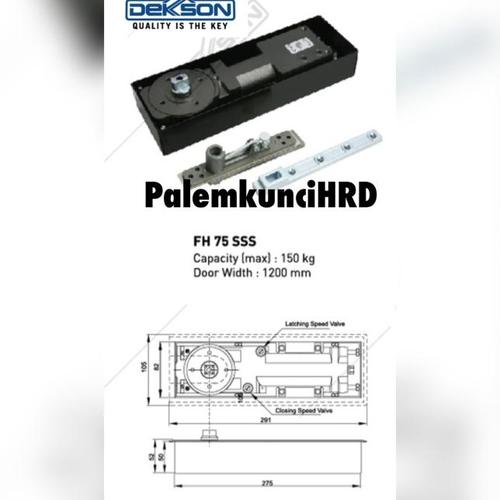 Jual EF Floor Hinge Dekkson FH 75 Floor Spring Complete Set Dekson ...