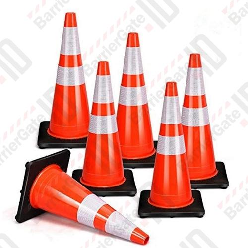 Jual Safety Traffic Kerucut Cone 45cm - 70cm - 75cm - 90cm Bahan PVC Rubber - 75 Cm - Kota ...