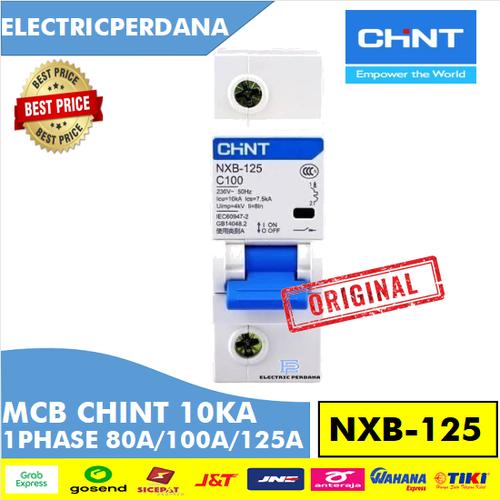 Jual MCB Chint NXB-125 1 Phase 80A/100A/125A 10KA ORIGINAL - BAGUS ...