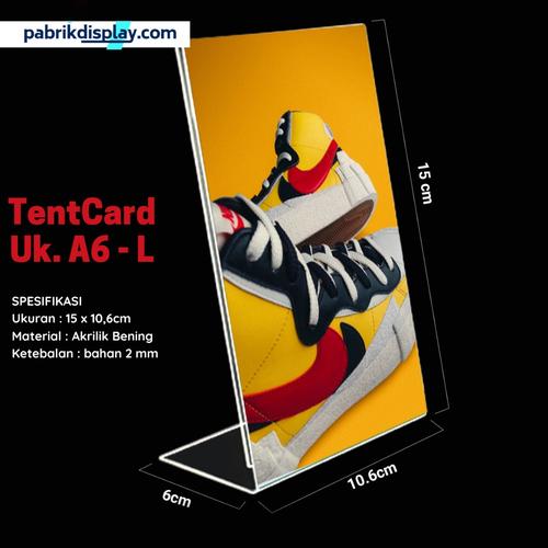 Jual Akrilik Display Brosur/ Akrilik display menu/ Akrilik standing A6 ...