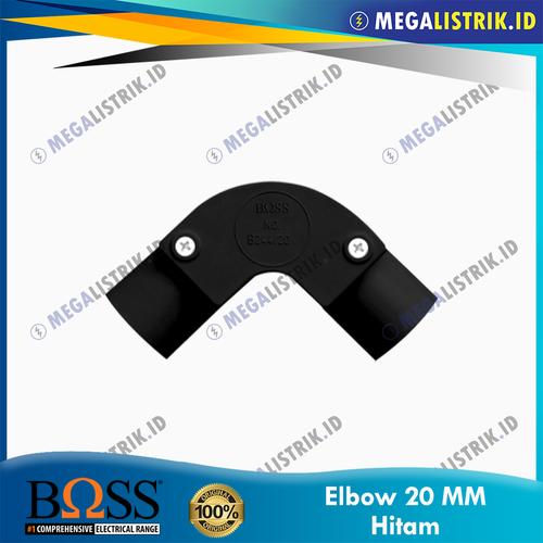 Jual Boss Elbow 20MM Hitam / Siku L-Bow Pipa Listrik 20 MM / Knee Keni ...