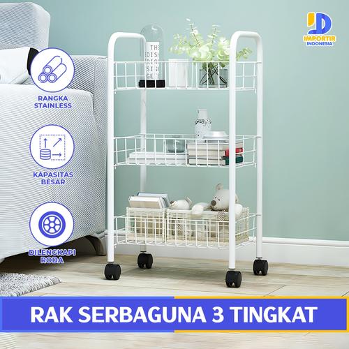 Jual IMPORTIR Rak Lantai Beroda Penyimpanan Serbaguna Ruang Tamu ...