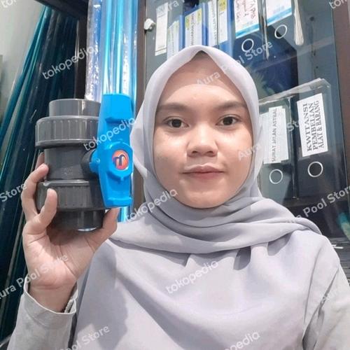 Jual Double Union Ball Valve Boost Ukuran 1,5 Inch Sok Pipa Stop Kran ...