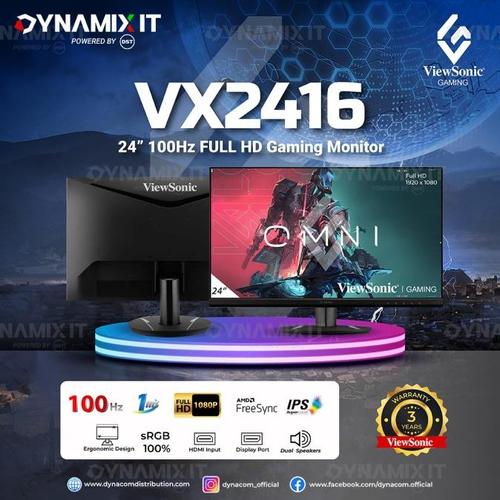 Jual Monitor Gaming ViewSonic VX2416 24" IPS FHD 100Hz 1ms HDMI DP ...