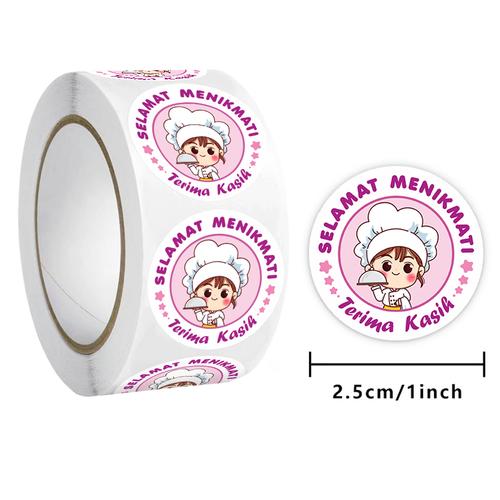 Jual Sticker Label Selamat Menikmati diameter 2,5 cm (±500pcs/ Roll ...