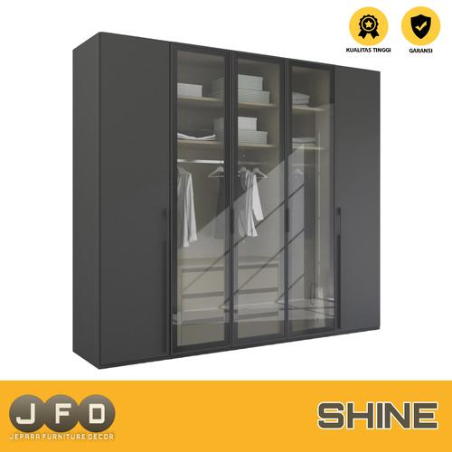 Jual Lemari Pakaian Minimalis Kaca Shine Modern Glass Wardrobe ...