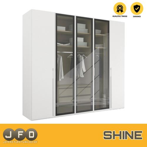 Jual Lemari Pakaian Minimalis Kaca Shine Modern Glass Wardrobe ...