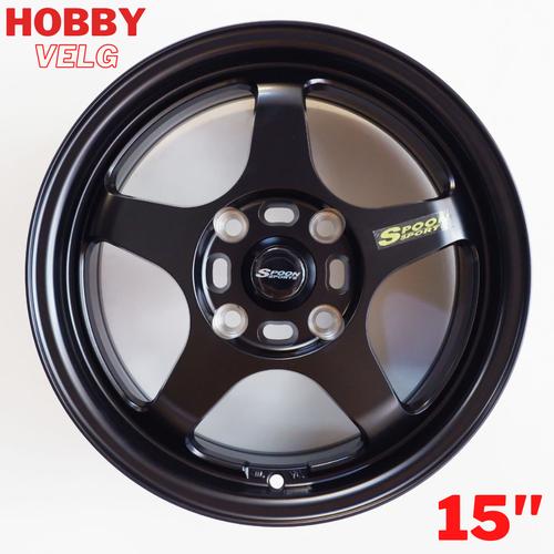 Jual VELG MOBIL REP. SPOON R15 x 6,5 5H 100 ET 45 / 40 SATIN BLACK ...