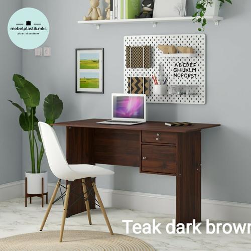 Jual Meja Putih Kerja Kantor/Meja Laptop Particle Board Kayu/Meja OSIKI ...
