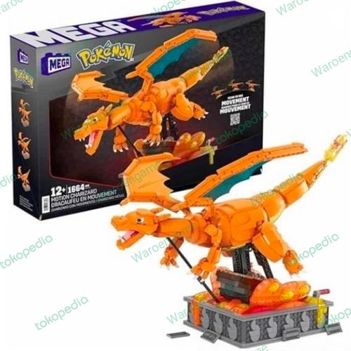 Promo MEGA BLOKS Pokemon Kinetic Motion Charizard Block Brick Stacking ...