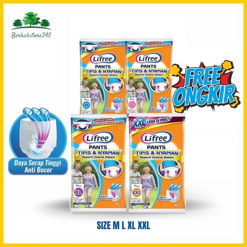 Jual Lifree M L XL XXL isi 1 pcs Popok Celana Dewasa - M - Kota Depok - Berkahstore345 | Tokopedia
