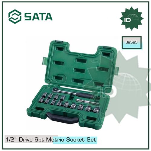 Jual Kunci Socket Set 13 Pcs 1/2 Inch 09525 Metric (MM) Sata - Jakarta ...