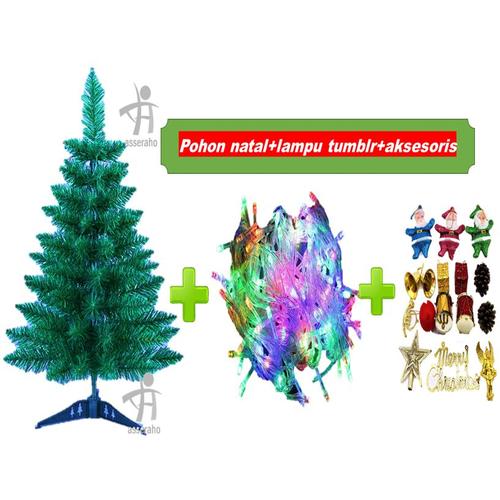 Jual Ukuran 90 cm Paket Pohon Natal Lengkap Dengan Aksesoris Ornamen ...