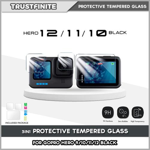 Promo TELESIN GoPro Hero 12 Hero 11 Hero 10 Hero 9 Tempered Glass Anti ...