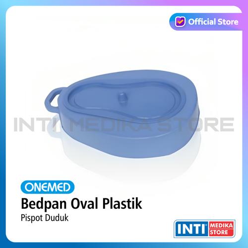 Promo ONEMED - Bedpan Duduk Plastik + Tutup | Bed Pan Pispot BAB Oval ...