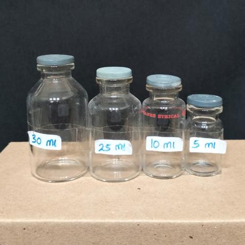 Jual Botol kaca 5 - 30ml / botol vial / vial kaca - vial 20ml putih ...