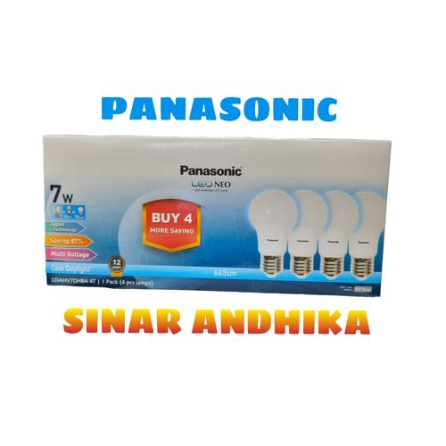 Jual Lampu Led Buld Panasonic Pack Isi 4 Pcs 7 Watt - Jakarta Barat ...
