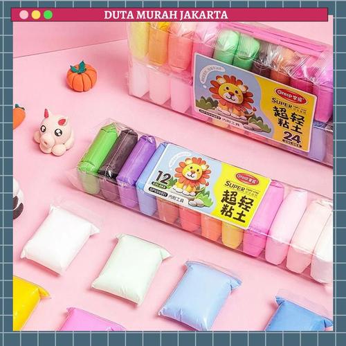 Jual Clay Polymer Mainan Anak Isi 12pcs Edukasi Slime Clay Dough Colour ...