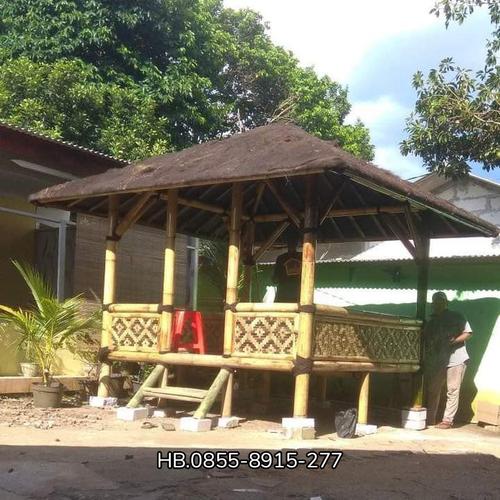 Jual saung bambu gazebo bambu outdoor 04 - Kab. Bogor - Harry Bamboo ...