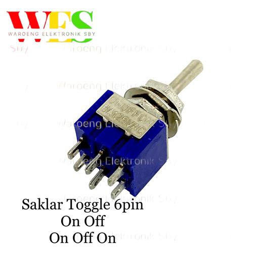 Jual SAKLAR TOGGLE MINI 6PIN ON OFF / ON OFF ON - ON OFF ON - Kota ...