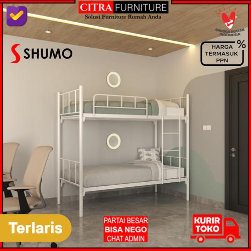 Promo SHUMO x SLEEP OWL | Ranjang Tingkat Susun Besi Bunk Bed 90/90 - Hanya Ranjang, 90/90 Cicil ...