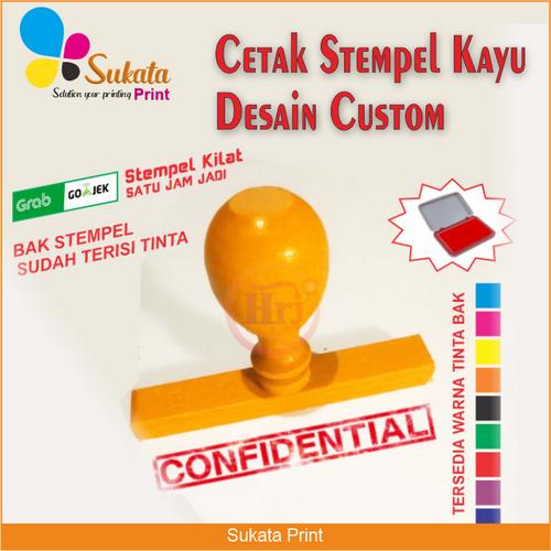 Jual Cetak Stempel Kayu Ukuran Persegi Panjang Free Desain Custom Kilat ...