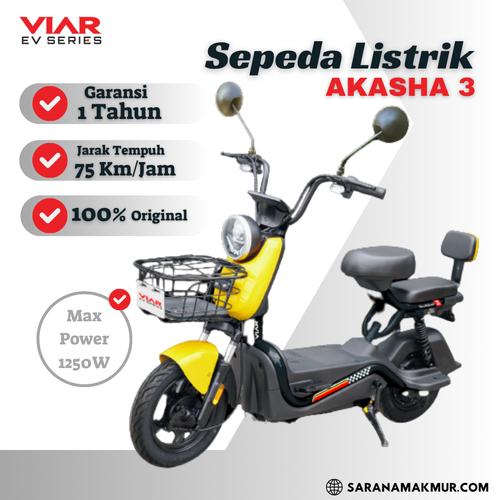 Promo SEPEDA LISTRIK AKASHA 3 VIAR - Merah Cicil 0% 3x - Kab. Sidoarjo ...
