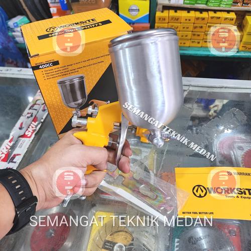 Jual ALAT SEMPROT SPRAY GUN SEMPROTAN ANGIN CAT TABUNG ATAS 400cc ...