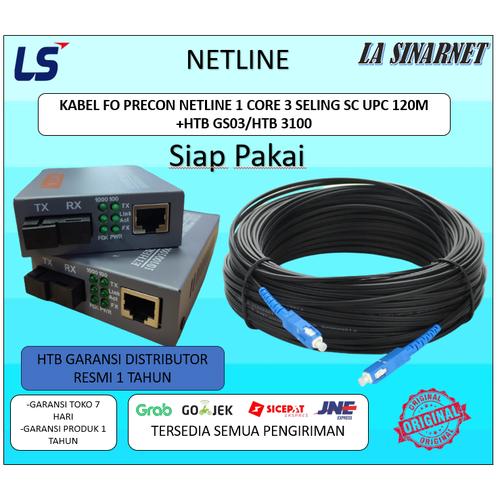 Jual KABEL FO PRECON NETLINE 1 CORE 3 SELING SC UPC 120M +HTBGS03 ...
