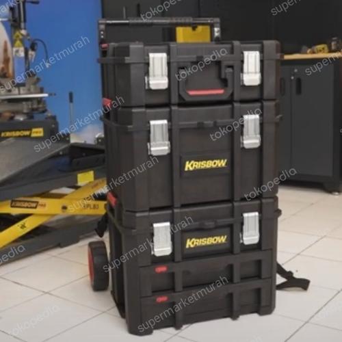 Jual krisbow set tool box 4 pcs susun kotak penyimpan peralatan modular ...