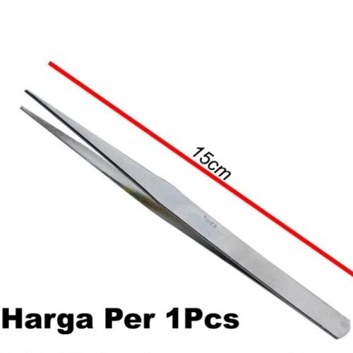 Jual pinset besar lurus 15 cm / pinset kecil lurus panjang 13 cm ...