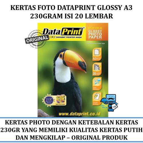 Jual Kertas Foto DataPrint Glossy A3 230gram isi 20 lembar - Original - Jakarta Pusat - das ...