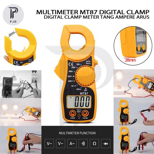 Jual Multimeter MT87 Digital Clamp Meter Tang Ampere Arus Volt Kabel ...