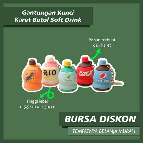 Jual Gantungan Kunci Karet Botol Soft Drink Pepsi Cola Sprite Kostum ...
