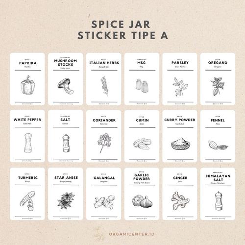 Jual Label Sticker Botol Bumbu Dapur Lengkap Anti Air Kaca Estetik ...