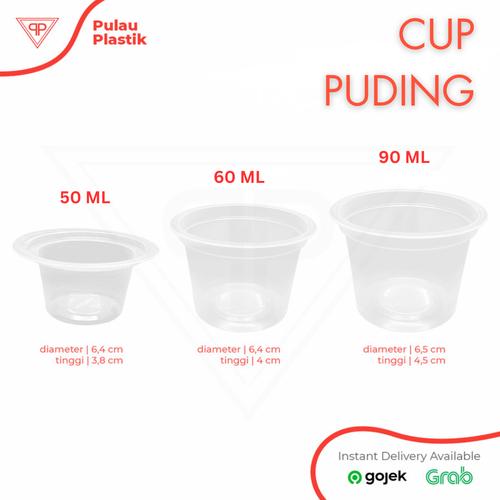 Jual Cup Puding Kecil 50ml, 60ml, 90ml, 120ml /Cup Jelly/Cup Agar/isi 50pcs - 50ml, Cup - Kota ...