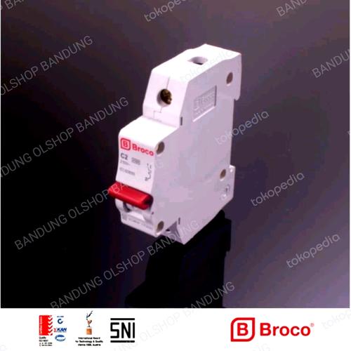 Jual BROCO MCB 2A 1P SNI ORIGINAL MADE IN INDONESIA 1X MCB 1P 2A 220V ...