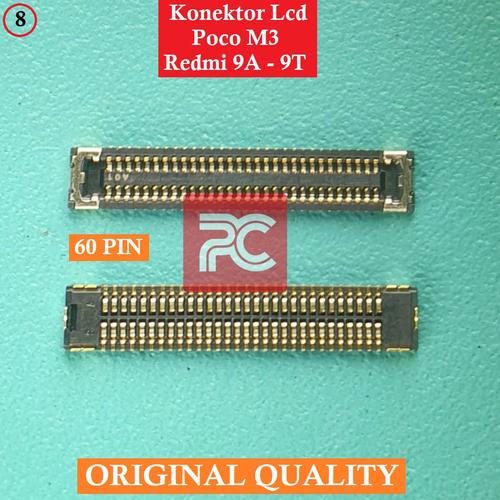 Jual Konektor LCD Poco M3 Redmi 9T 60PIN Connector Socket Di Mesin ...