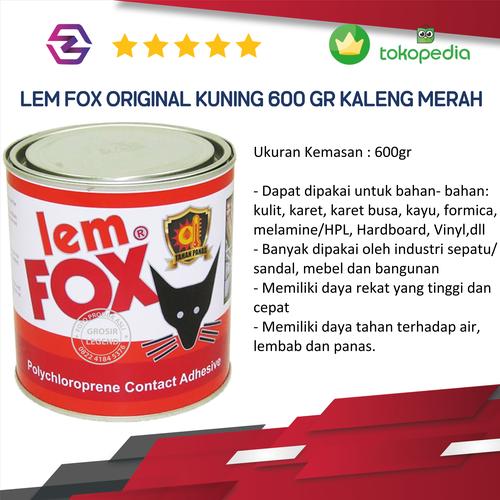 Jual Lem Fox original Kuning kemasan Kaleng Merah - 600gr - Kab ...