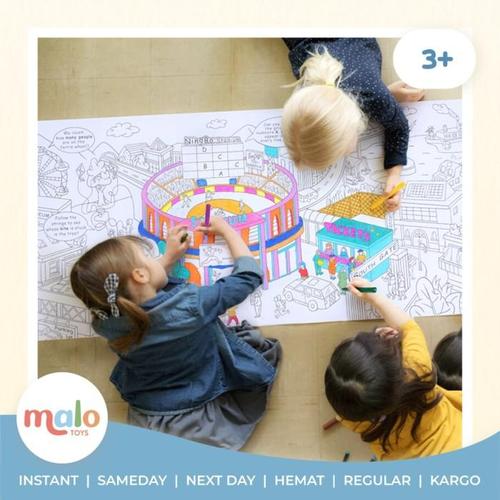 Jual MIDEER Giant Coloring Roll 10 Meter Art Colouring Buku Mewarnai ...