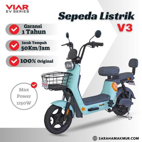 Promo SEPEDA LISTRIK V3 VIAR - Merah Muda Cicil 0% 3x - Kab. Sidoarjo ...