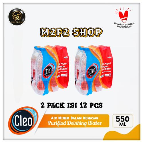 Jual Air Mineral Cleo Botol Tanggung Plastik Pet - 550 ml (Harga 2 Pack ...