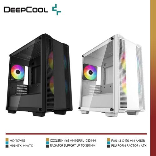 Jual Casing DEEPCOOL CC360 ARGB | MicroATX Case Gaming Free 3Fan ...