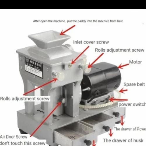 Jual Rice paddy electric lab huller hulling machine mesin test beras ...