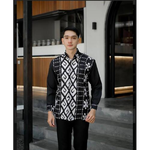 Jual Batik Lengan Panjang Batik Pria Modern Mens Batik Atasan Kantor ...