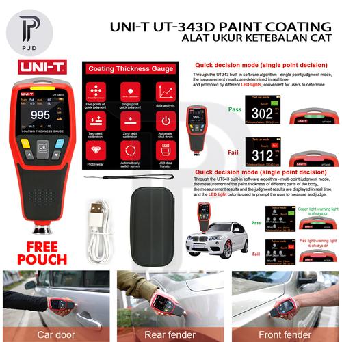 Jual UNI-T UT-343D/ UT343D Paint Coating Thickness Gauge Ukur Ketebalan ...