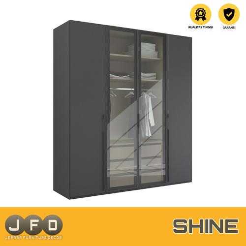 Jual Lemari Pakaian Minimalis Kaca Shine Modern Glass Wardrobe ...